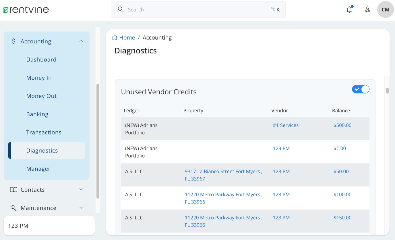 Accounting Diagnostics